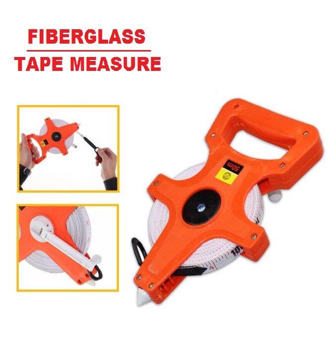 Oright Open Reel Fiberglass Tape Measure 100M/330FT Metric Scale Dual ...