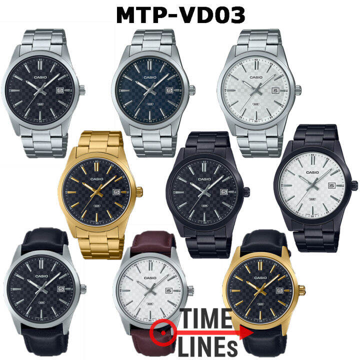 CASIO ของแท้ รุ่น MTP-VD03B MTP-VD03D MTP-VD03G MTP-VD03L นาฬิกาข้อมือ ...