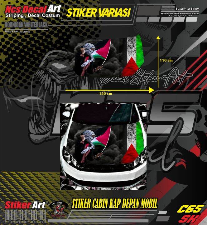 stiker decal cap mobil stiker kap depan mobil sticker bemper mobil ...