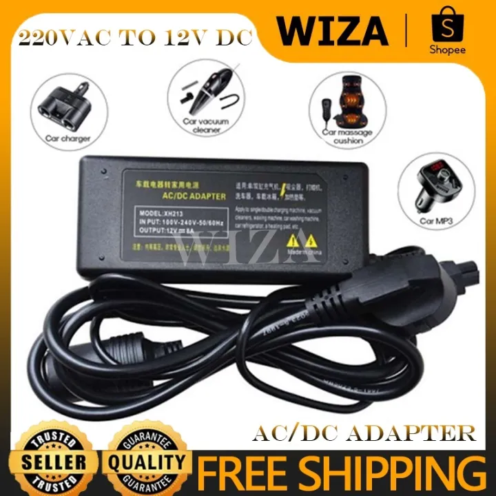 Digital Epoch [WIZA] AC 220V to DC 12V Converter Power Supply Transformer Car Cigarette Socket ...