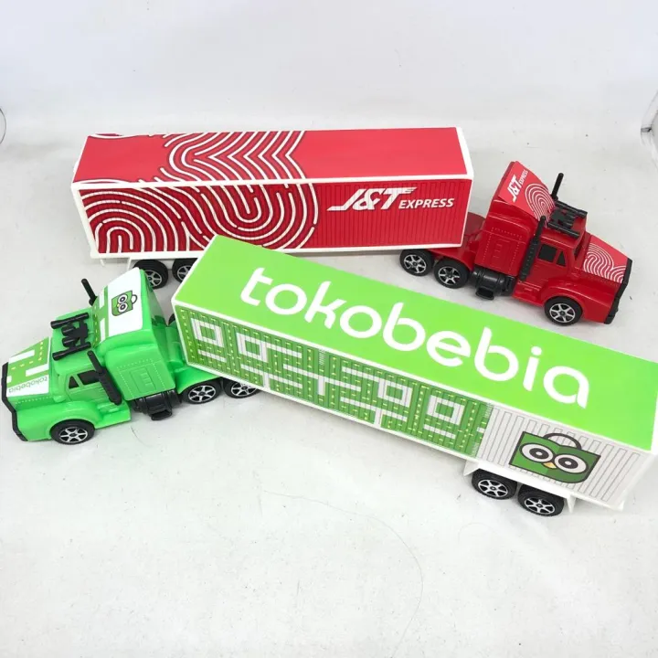 Mainan anak mobil truck kontainer barang box isi 2 | Lazada Indonesia