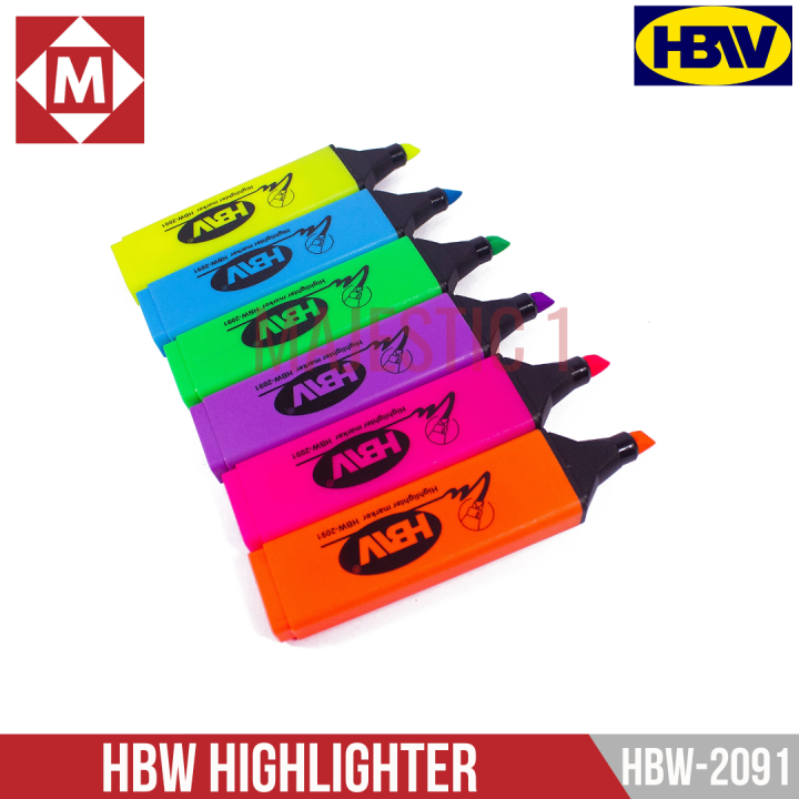 HBW Highlighter Marker HBW-2091 (Per piece) | Lazada PH