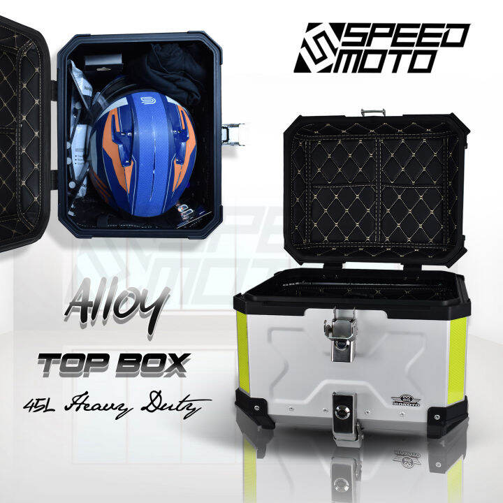 MOKOTO ALUMINUM ALLOY TOP BOX 45LITERS for MOTORCYCLE / REAR TAIL BOX ...