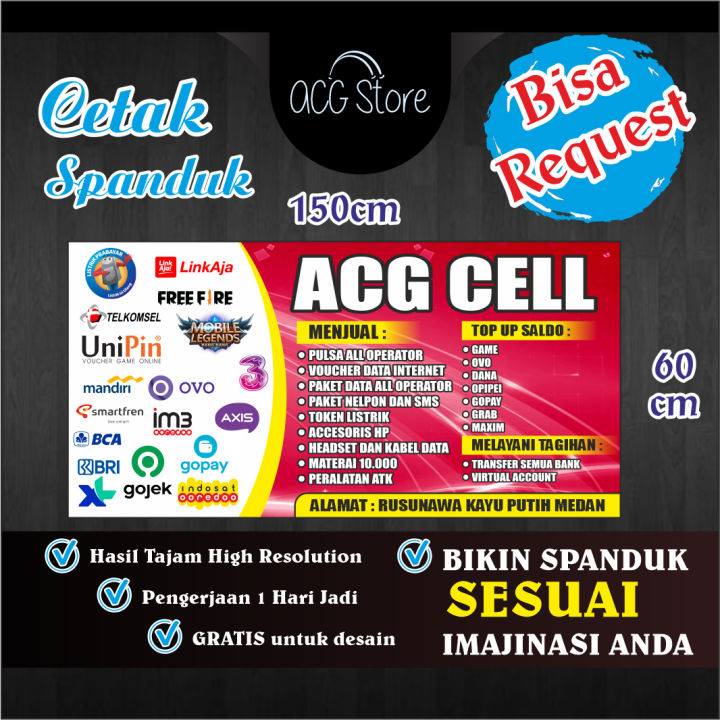 ACG / Cetak Spanduk dan Banner / Poster Konter Cell / Banner Jual Pulsa ...