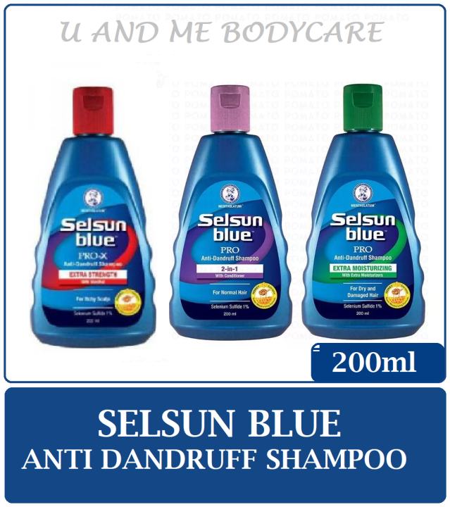 Selsun Blue Anti Dandruff Shampoo 200ml (Extra Moisturizing/ Extra ...