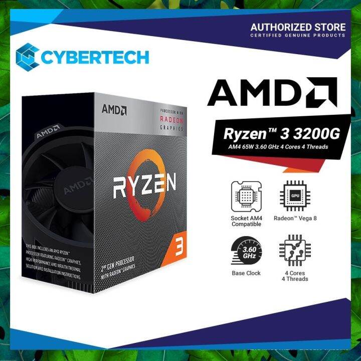AMD Ryzen 3 3200G With Radeon Vega 8 Graphics Desktop Processor 4 Cores ...