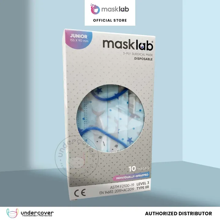 MASKLAB - Undercover Mask PH - Kids Surgical New Shark (10 pcs) | Lazada PH
