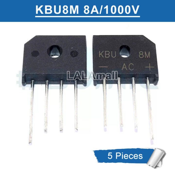 5ชิ้น KBU8M KBU 8A 8ม./1000V เฟสวงจรเรียงกระแสแบบบริดจ์เดี่ยวของแท้ใหม่ ...