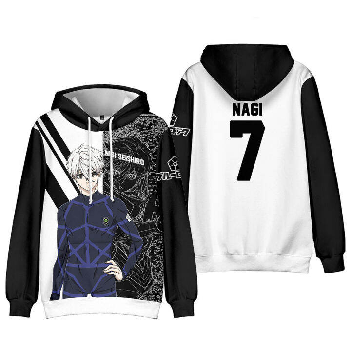 New Anime Blue Lock Seishiro Nagi Zipper Hoodie Japanese Men's Fashion ...