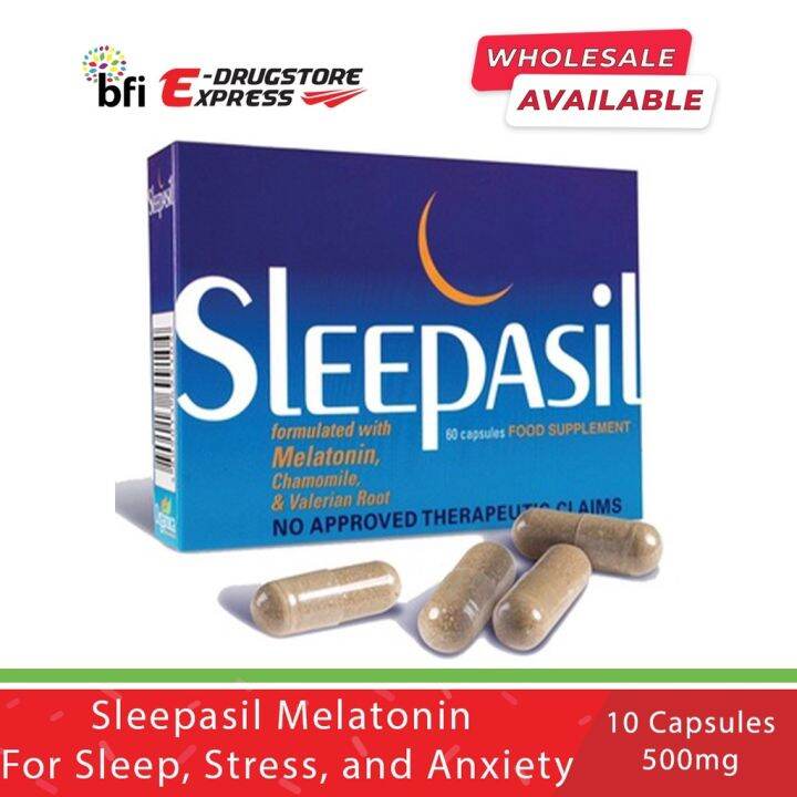 BFI E-Drugstore Sleepasil Melatonin 500mg 10 Capsules [For Sleep Stress ...