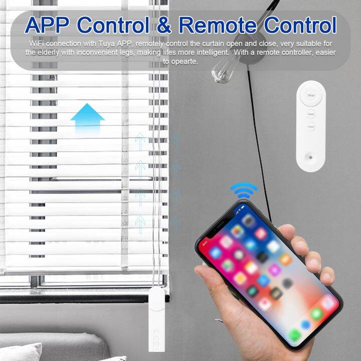 Tuya Zigbee Smart Curtain Controller No Wiring Electric Roller Blinds ...