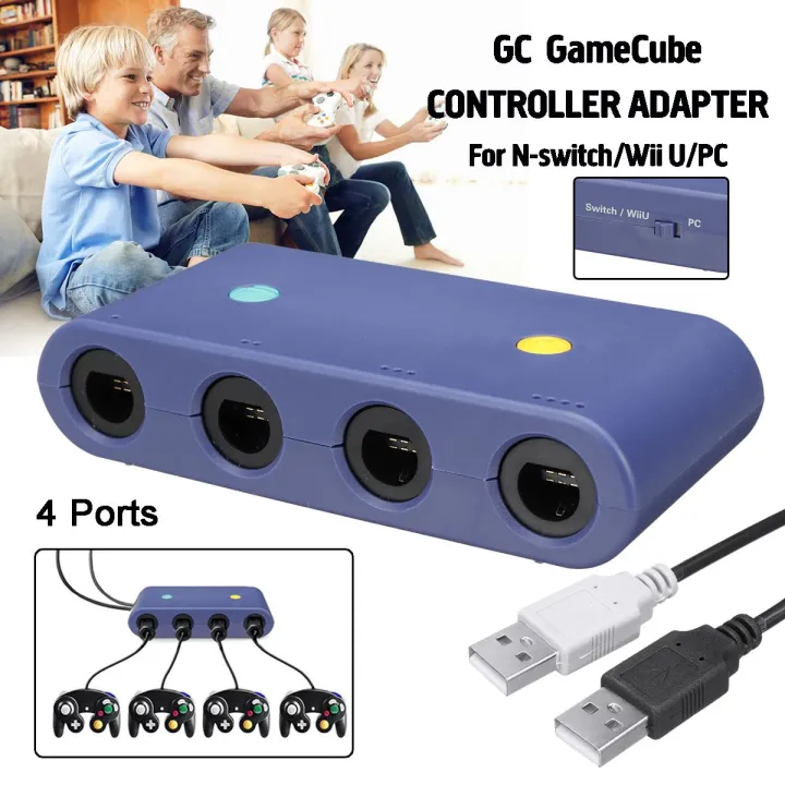 4 Port GC To WII U PC Switch Converter NGC Controller Adapter for ...