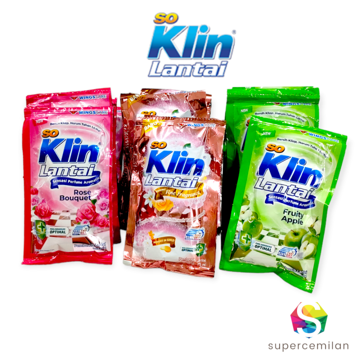 So Klin Lantai Sabun Pembersih Pel Lantai Renceng 25 ML (isi 12 pcs ...