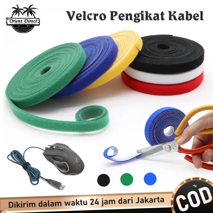 5m Pengikat Kabel Velcro Laptop Kabel Strap Pengikat Serba Guna ...