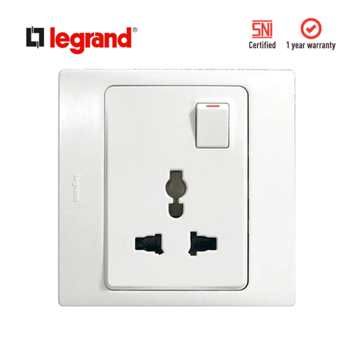 Legrand Mallia Stop Kontak Multi Standar + Frame Putih (281120 ...