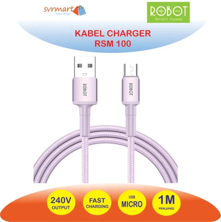 ROBOT Kabel Data RSM100 Micro USB Data Cable | Lazada Indonesia