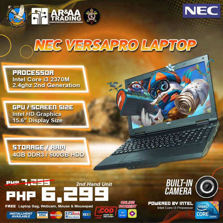 Laptop NEC Versapro Intel Core i3 Processor-4gb 500gb HDD Cam (2nd Generation) | Lazada PH