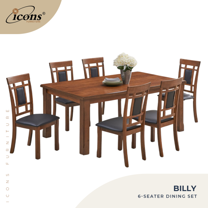 ICONS Billy 6-Seater Dining Set | Lazada PH