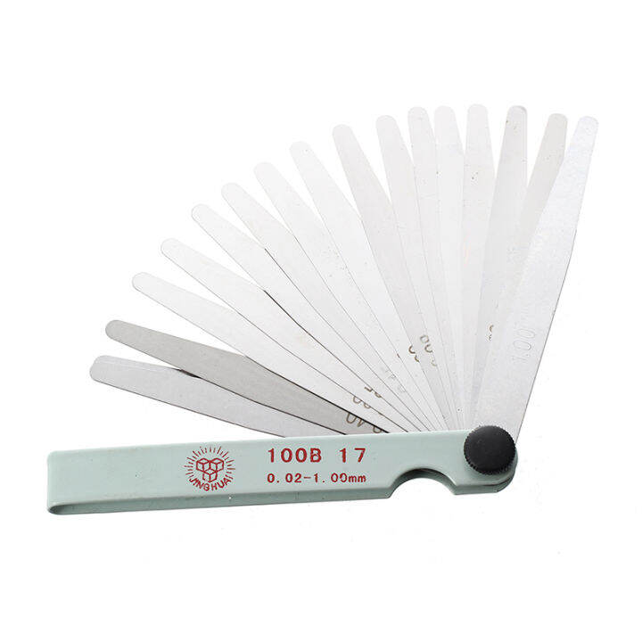 Silver Tone Metal Metric Gap Thickness Feeler Gauge Blades 0.02-1mm ...