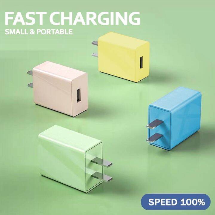 Macaron 2.4A Quick Charger With Cable Ios/Micro/Android Charger Set ...