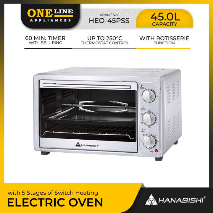 ONELINE Hanabishi (HEO-45PSS) Electric Oven with 5 Stages ow Switch ...