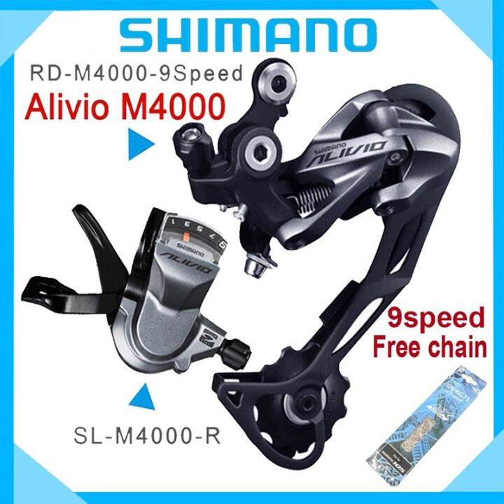 【Hot sales】 Ready Stock Shimano Alivio M4000 9 Speed Shifter Groupset ...