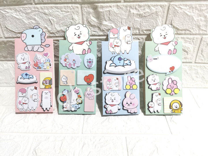 BT21 BTS sticky note set w/ stand | Lazada PH