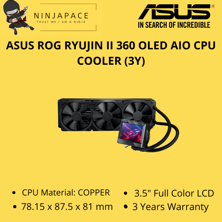 ASUS ROG RYUJIN II 360 OLED AIO CPU COOLER 3 YEARS WARRANTY | Lazada ...