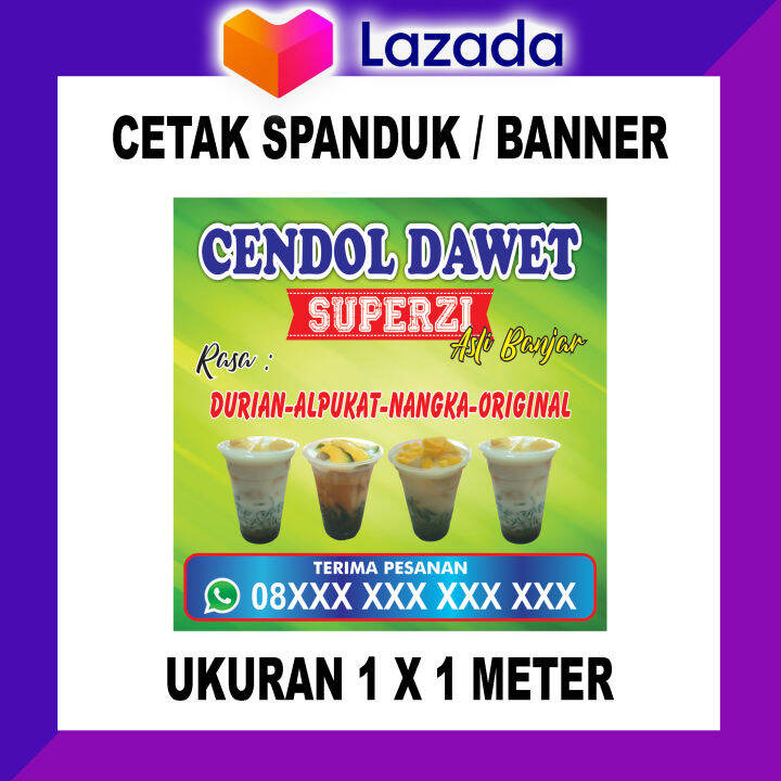 Cetak Spanduk / Banner CENDOL DAWET 1 x 1 meter | Lazada Indonesia