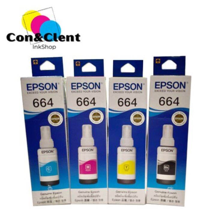 Original Epson - 664 Ink Bottle 70mL Series for Printer L220 L210 L101 L130 L313 L360(NO BOX ...