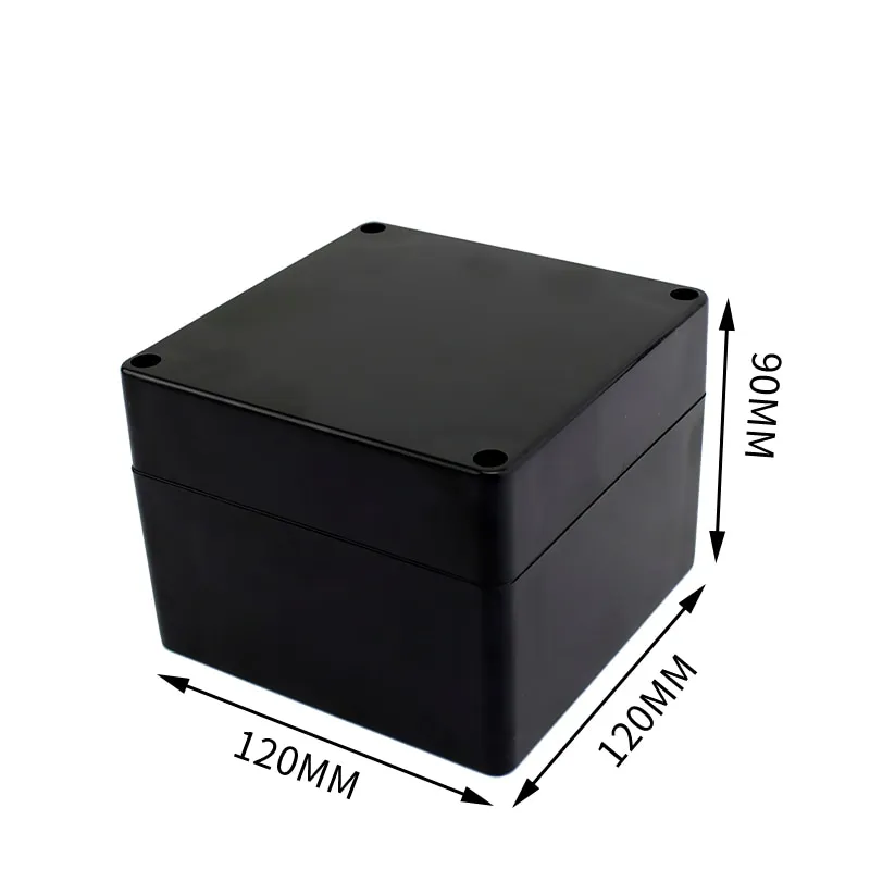 Black Outdoor Waterproof Enclosure Plastic Box Electronic Project ...