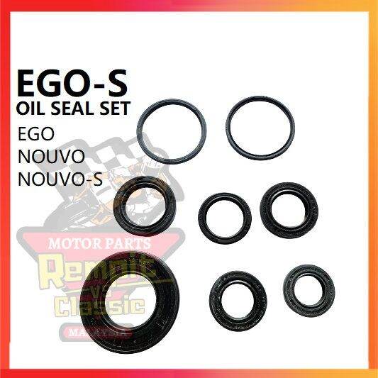 REMPIT EGO EGO-S OIL SEAL SET OVERHAUL ENGINE COMPLETE OIL SEAL SET ( A CLASS ) NOUVO-S | Lazada