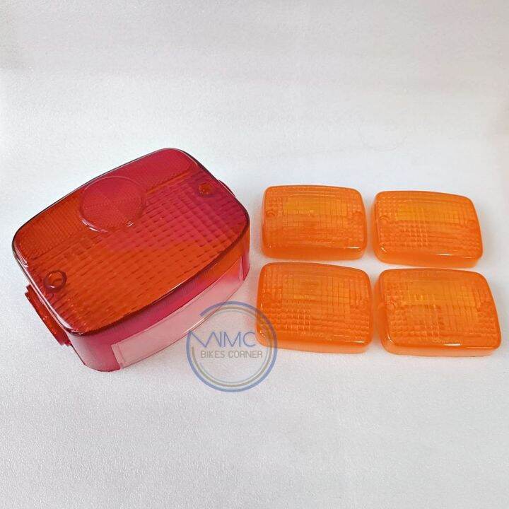 ชุด 5 ชิ้น : 4 ฝาไฟเลี้ยว + 1 ฝาไฟท้าย สำหรับ KAWASAKI GTO KH110 (K-SL ...