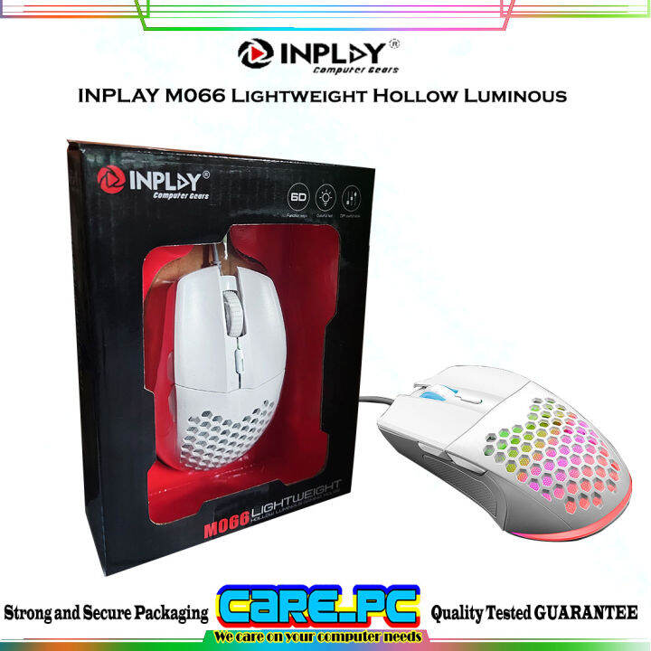 INPLAY M066 Lightweight Hollow Luminous Gaming RGB Mouse. | Lazada PH