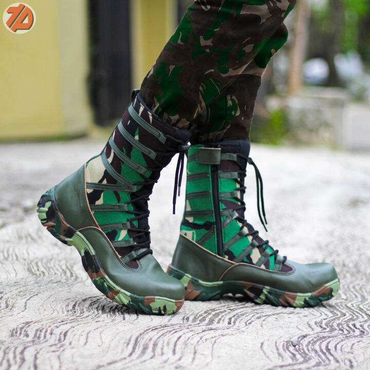 SEPATU PDL NINJA LORENG ARMY HIJAU SEPATU TENTARA TNI AD AU AL SEPATU ...
