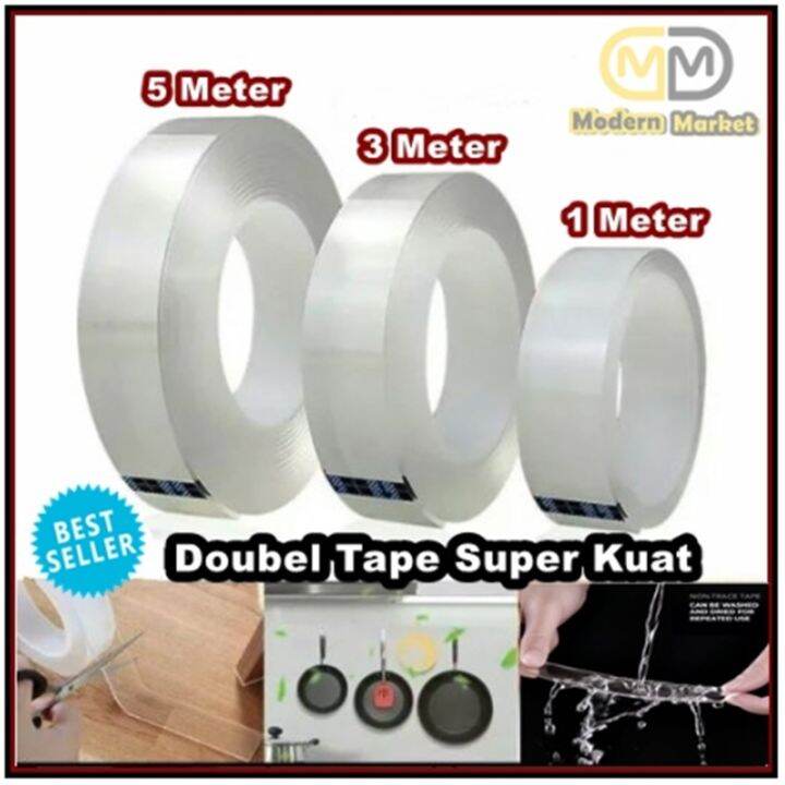 DOUBEL TAPE BENING TRANSPARAN SUPER KUAT/ISOLASI DOUBEL TAPE/DOUBLE ...