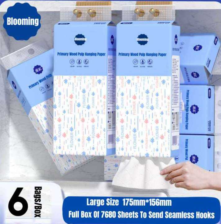 Diffuse flower Hanging Paper hanging Removable Toilet paper Household ...