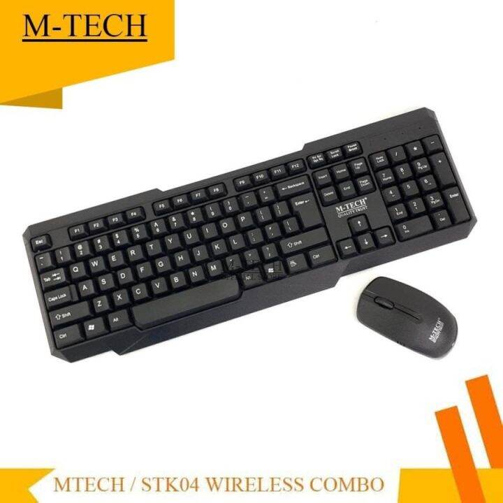 Paket Keyboard Wireless Mouse MTech STK-04 M-Tech STK04 Combo | Lazada ...