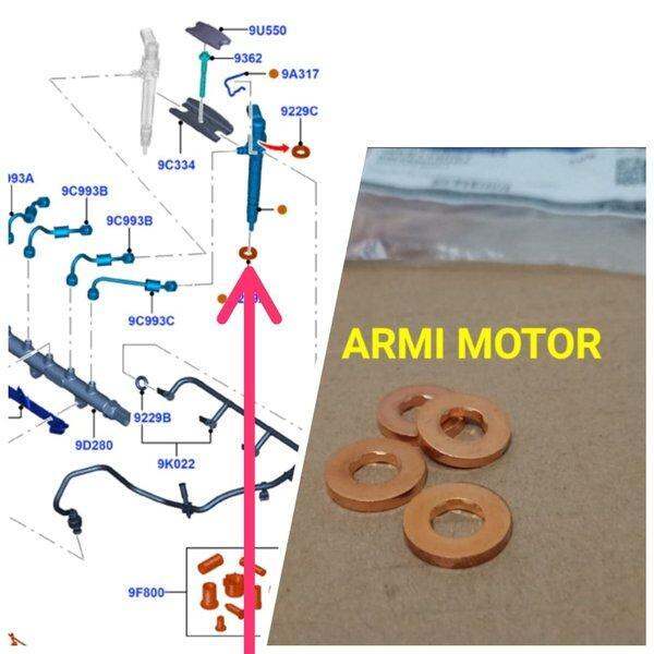 Ring Kuningan Injector Injektor Ford Ranger Everest 2.2 Cc 3.2 Cc ...