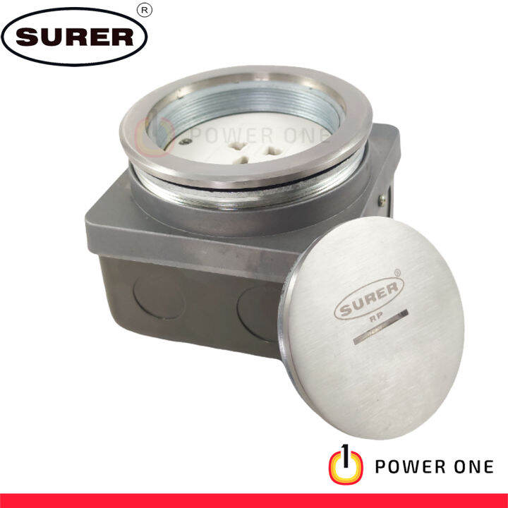 Surer 1031 1 Gang Pop-up Floor Outlet, Round Type (Stainless Steel ...