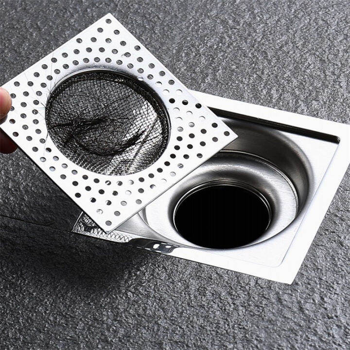 8cm Stainless Steel Floor Drain Strainers Bathroom Anti-blocking Sewer ...