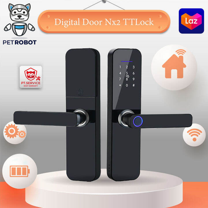Digital Door Lock NX2 กลอนประตูดิจิตอล กลอนประตูไฟฟ้า ประตูดิจิตอล สแกน ...