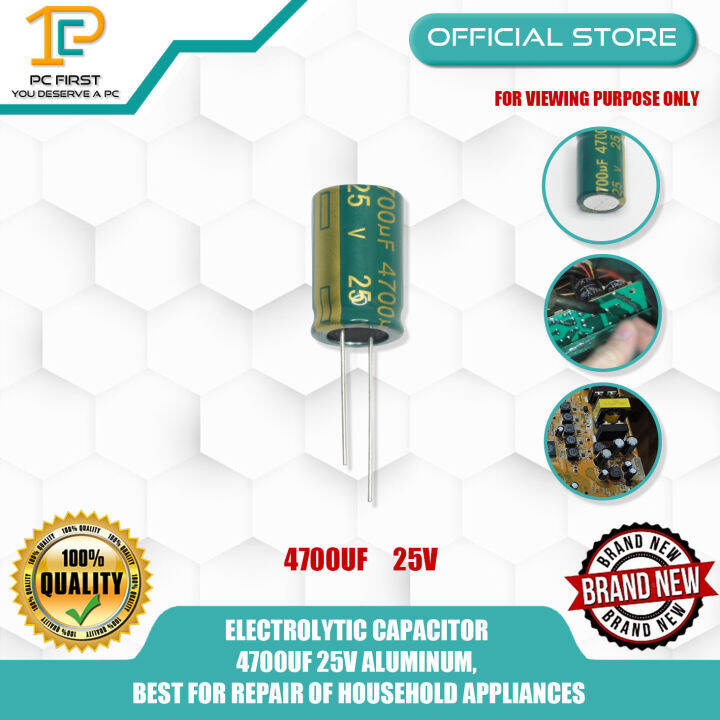 ELECTROLYTIC CAPACITOR 4700UF 25V ALUMINUM, BEST FOR REPAIR OF ...