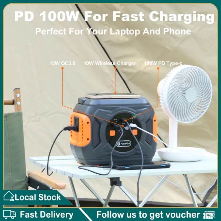 Flashfish A301 Portable Power Station 80000mAh/172Wh Solar Generator 320W CPAP Battery Power ...