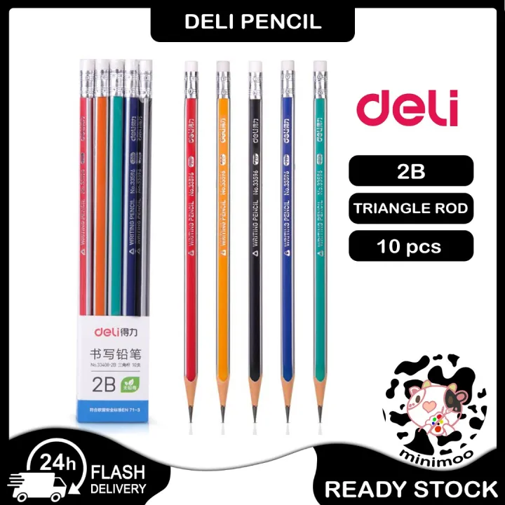 (10pcs/pack) Deli Pencil triangle 2B exam pencil U Touch Series ...