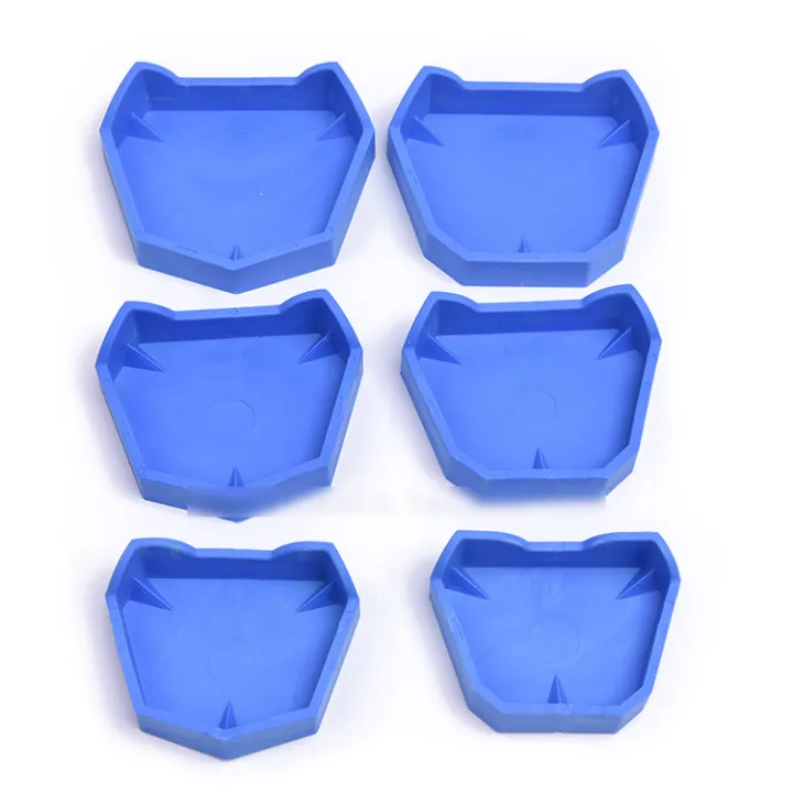 6Pcs Dental Rubber Denture Base Gypsum Model Mold Oral Teeth Full Mouth ...
