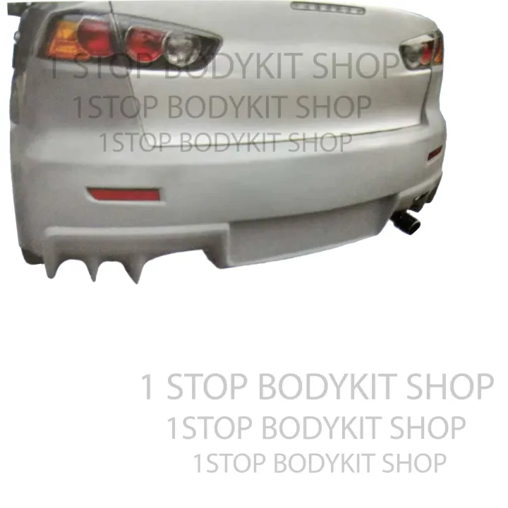 MITSUBISHI LANCER REAR BUMPER (EVO-10) FIBER(FIBERGLASS)SKIRT LIP ...