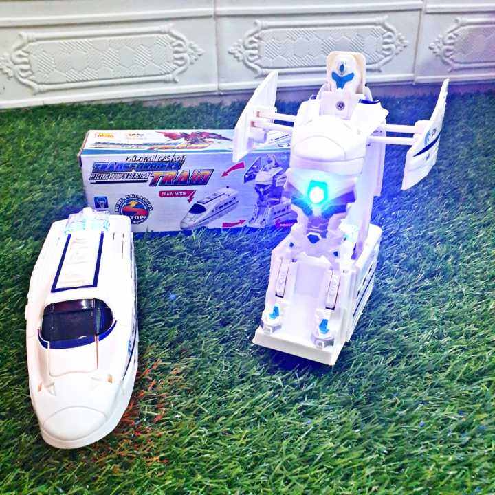 MRT TRANSFORMERS JADI ROBOT Mainan Kereta Api CEPAT Transform Robot ...