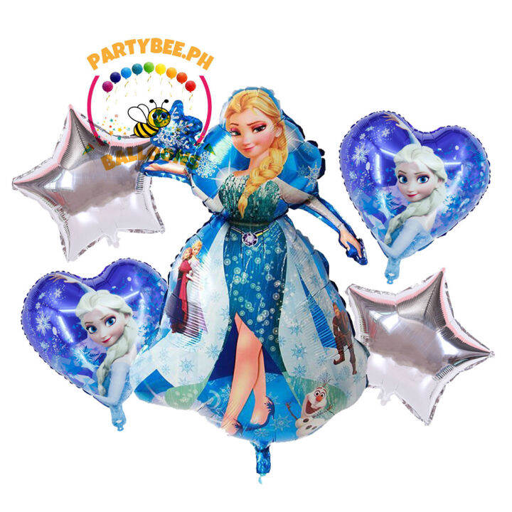 5In1 Balloon Set Frozen Elsa Balloons for Birthday Christening Party ...