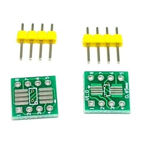 PCB BOARD ADAPTER SOP8 SSOP8 TSSOP8 SMD TO DIP8 2.54mm + PIN audio ...